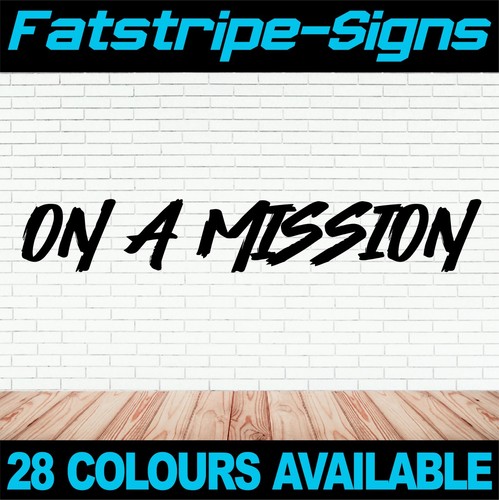 ON A MISSION NAME TEXT STICKERS GRAPHICS DECALS CAMPER VAN MOTORHOME ...