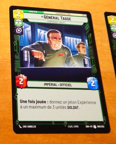 STAR WARS UNLIMITED CARD GAME TCG CARTE GENERAL TAGGE 080/252 SOR.FR ...