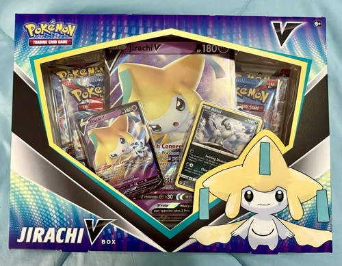 Pokémon Jirachi V Box, 1 Oversized Card, 2 Foil Cards & 4 Booster Packs ...