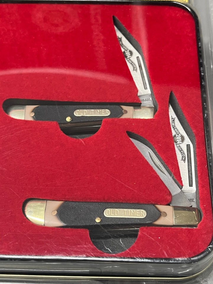 Schrade Old Timer 3 Knife 2014 Limited Edition Gift Set New 720T, 120T ...