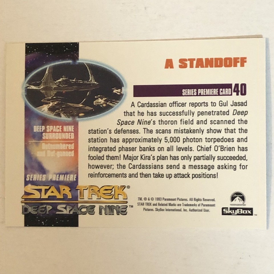 Star Trek Deep Space Nine Trading Card #40 A Standoff | eBay