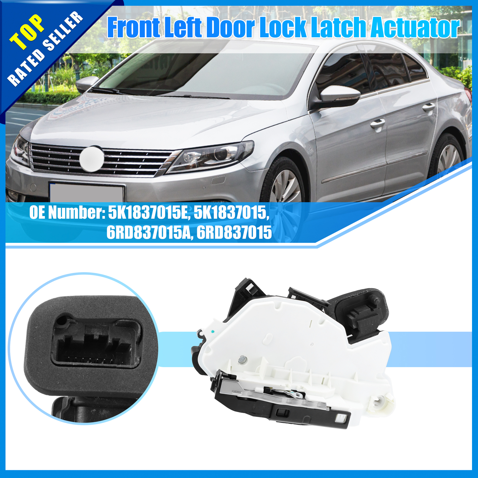 Pack of 1 For VW Jetta Passat GTI Rear Left Door Lock Latch Actuator ...