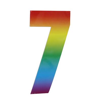 Wheelie Bin/Recycling Box Number Sticker Label - Rainbow - 7 | eBay UK