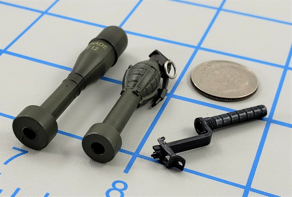 Alert line WWII US M1 Garand rifle grenade launcher & 2 grenades 1/6 ...