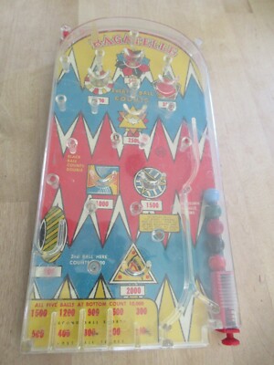 Vintage MARX BAGATELLE Tabletop Mini Pinball Game Multicolor Every Ball ...