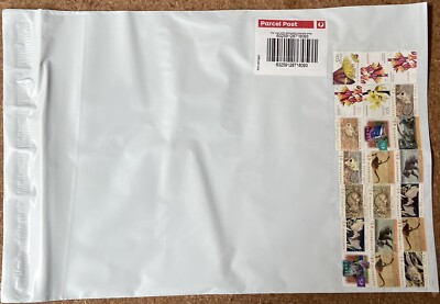 20 x SMALL POSTAGE BAGS PARCEL SATCHELS $9.70 WITH TRACKING 25x33 or ...