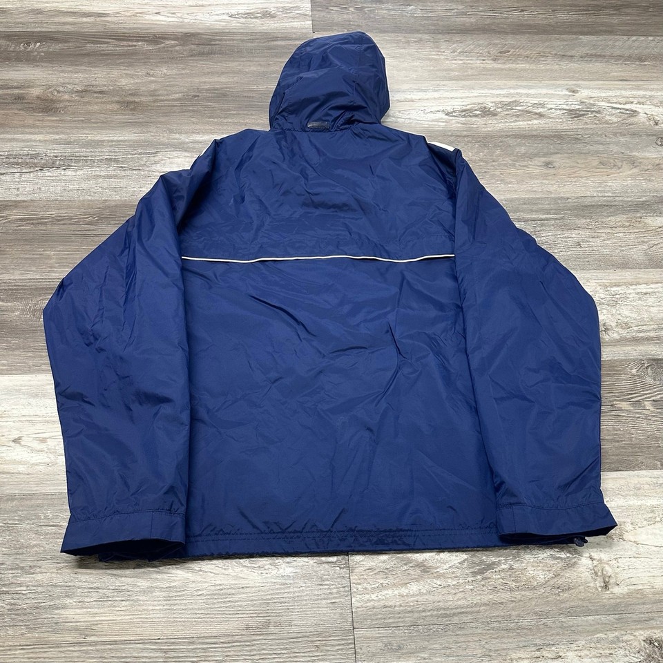 Adidas Core 11 Mens Marine Blue Mens L Mesh Lined Sporty Hooded Rain ...