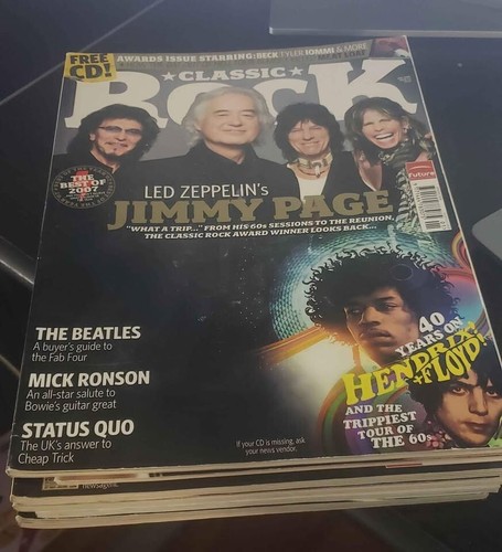 Lot of 7 music magazines classic rock slash led zeppelin rolling stones ...