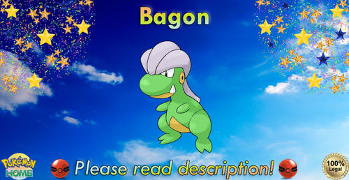 Shiny Bagon Year of the Dragon Pokémon EVENT 6IV Sw/Sh S/V HOME (💯Legal ...