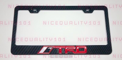3D TRD Pro Sport 4Runner 4x4 Carbon Fiber Style License Plate Frame ...