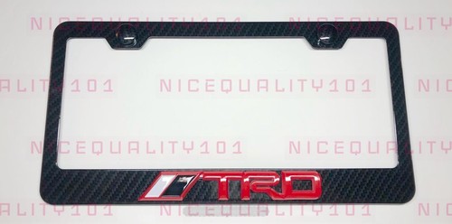 3D TRD Pro Sport 4Runner 4x4 Carbon Fiber Style License Plate Frame ...