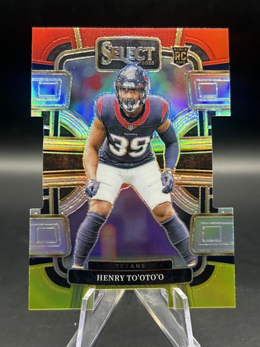 2023 Panini Select Henry to'oto'o Rookie Texans Yellow Die Cut Prizm RC ...