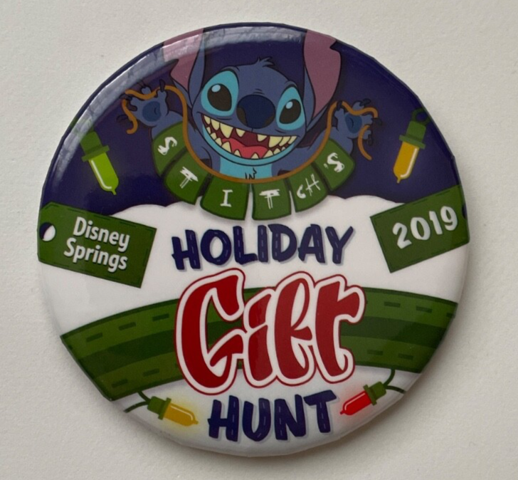 Lot 3 Disney Springs Stitch Holiday Gift Hunt 2017-2019 Stickers Button ...
