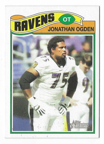 JONATHAN OGDEN 2005 Topps Heritage Football # 123 Baltimore Ravens HOF ...