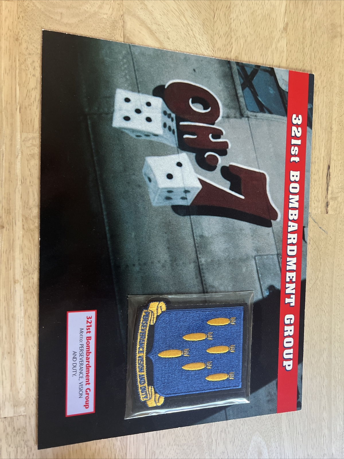 Emblems Of Air War Patch 321st Bombardment Group “Perseverance, Vision ...