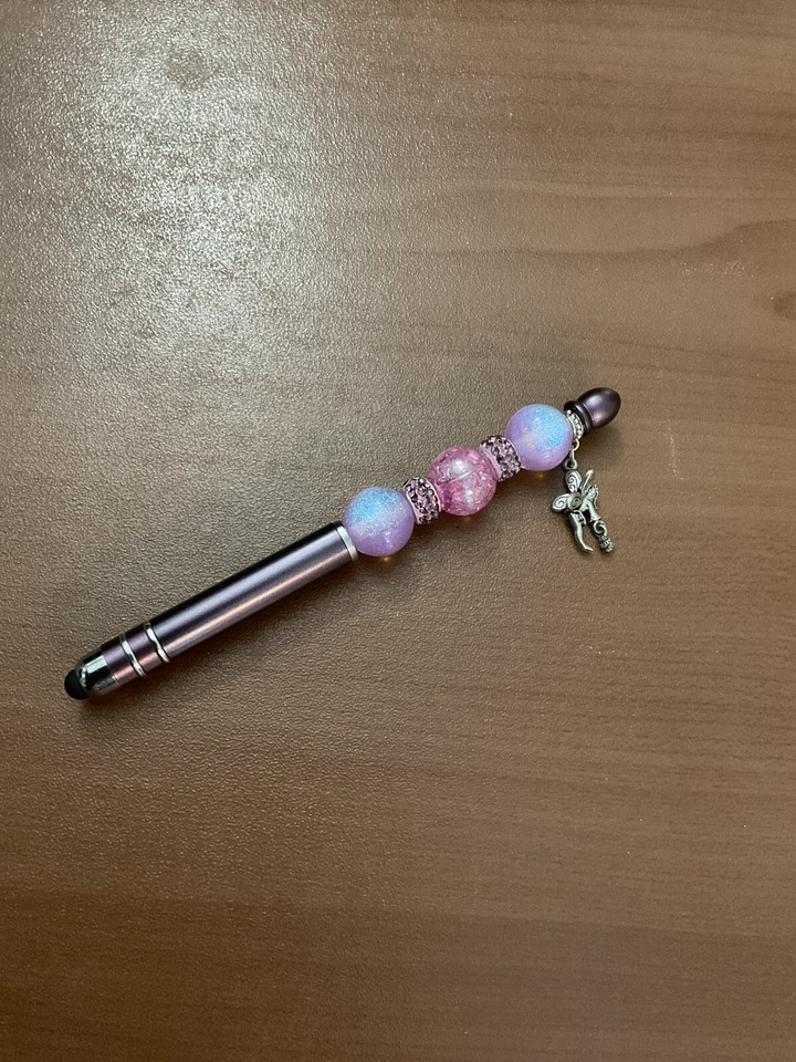 Beaded Pen wRemovable Stylus Tip Cap & 1 Ink Refill | eBay