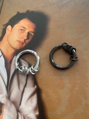 Men 2PC Stainless Steel Huggie Hoop Sleeper Circle Ring Earrings Ear ...