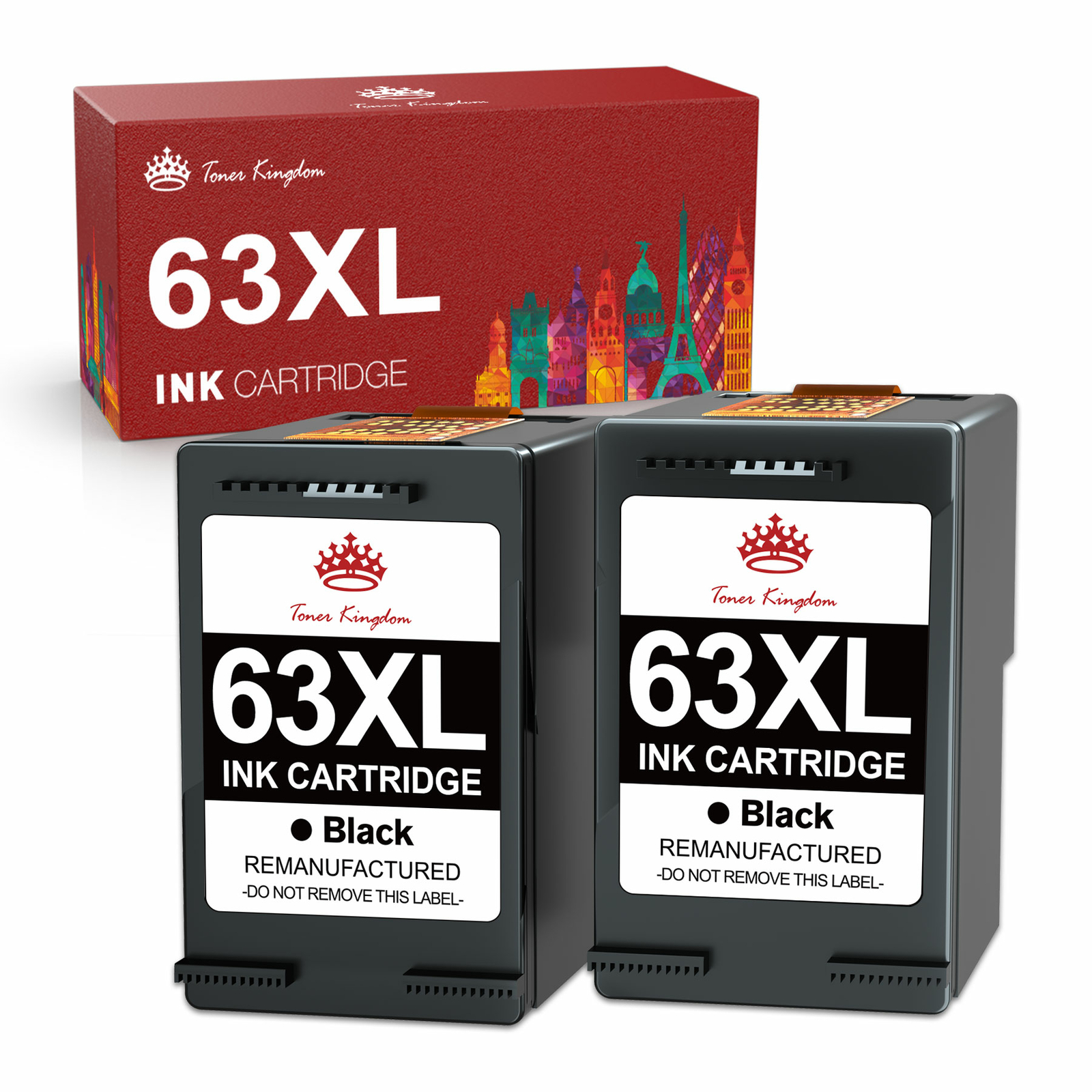 63 XL Black Color Ink Cartridge for HP OfficeJet 3830 4650 4652 5222 ...