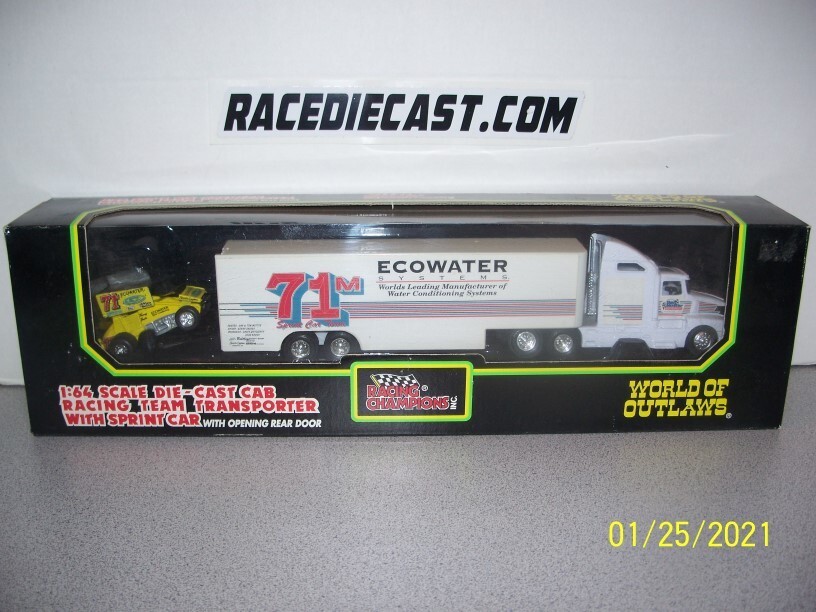 #71M KENNY JACOBS 1/64 ECOWATER HAULER AND SPRINT CAR SET 1994 RACING ...