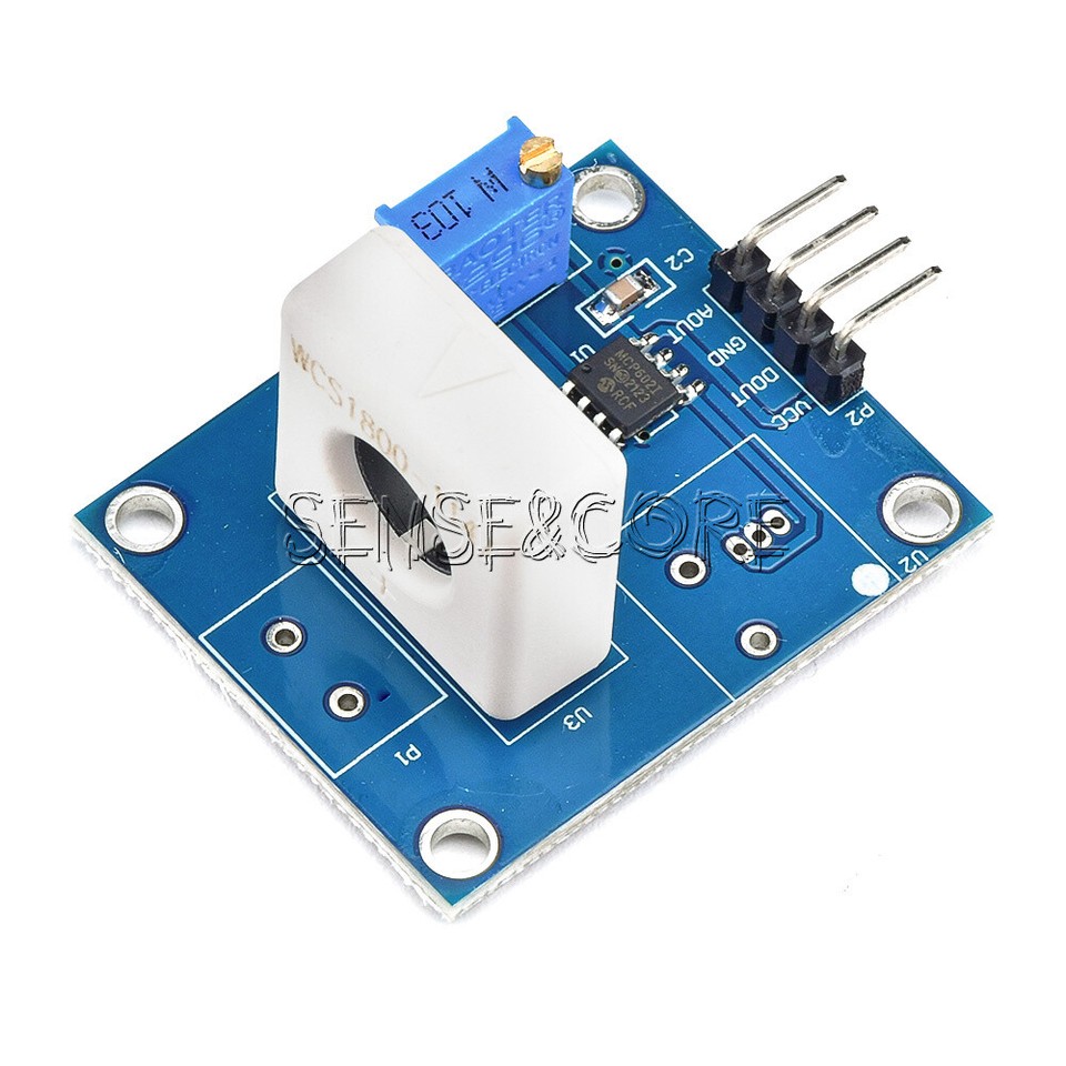 WCS1800 Hall Current Sensor Module 35A Current Detector Overcurrent ...