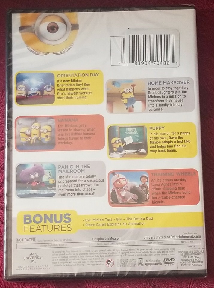 Despicable Me Mini Movie 6-Pack DVD (2016) Brand New Sealed! Minions ...