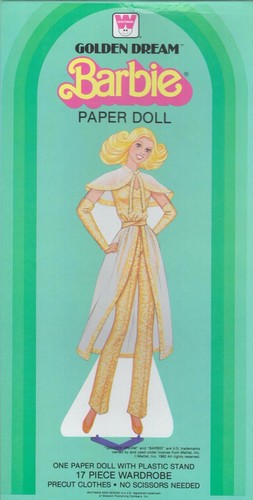 VINTAGE BARBIE GOLDEN DREAMS PAPER DOLL MOD UNCUT ORG SZ LASER ...