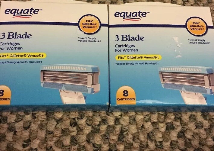 NEW Lot Of 2 Equate 3 Blade Razor Fits Gillette Venus 8 Count | eBay