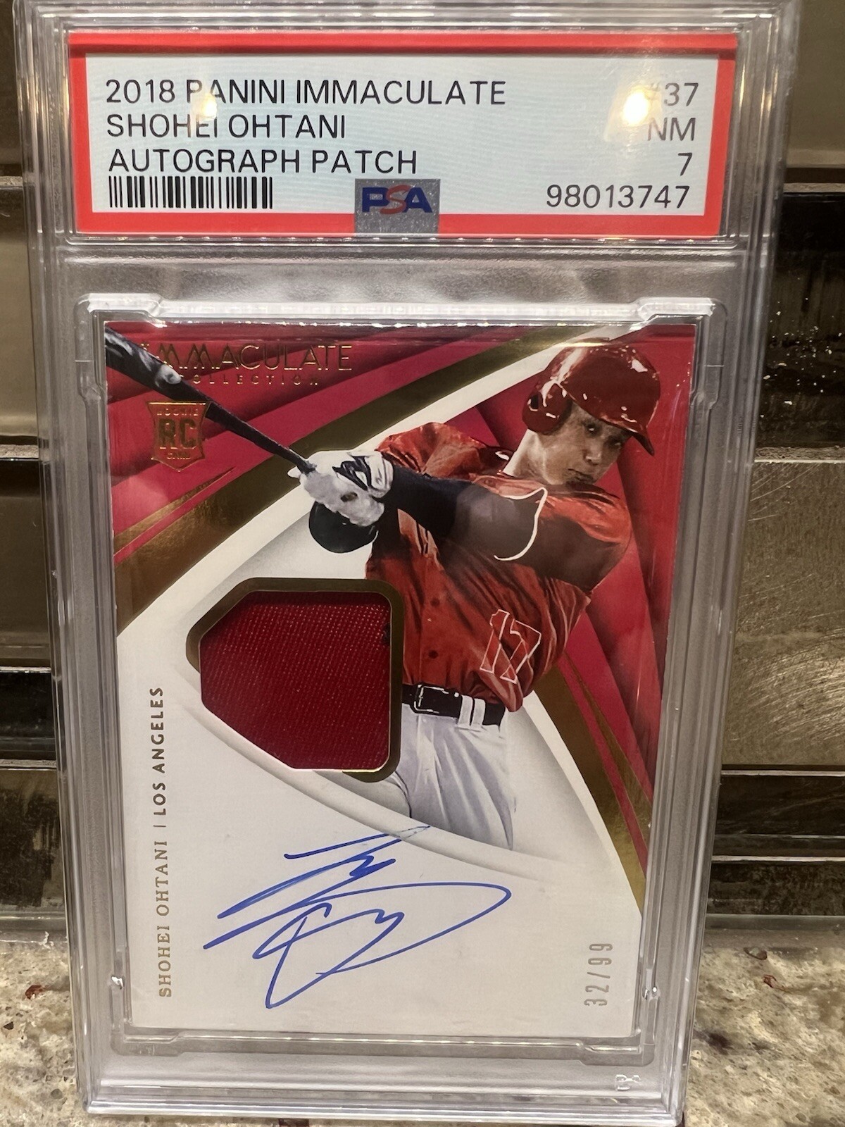 2018 Panini Immaculate Shohei Ohtani Rookie Patch on card Auto RPA /99 ...
