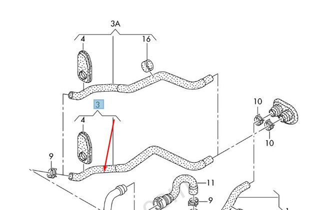 Audi 4G1819350BF HVAC Heater Hose for sale online | eBay