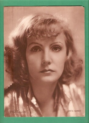 Greta GARBO photo grand format sépia années 1931/38 CINEMA supplément ...