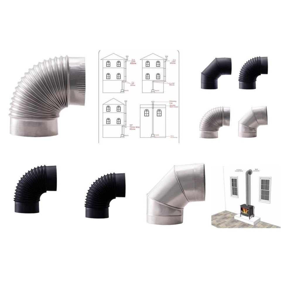 Seamless Welded 90 Degree Elbow Stainless Steel For Fireplace Smoke ...