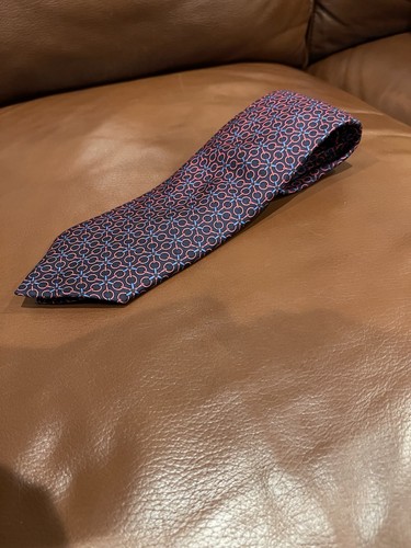 Vintage Hermes Silk Tie 7084 OA Interlocking Chain Design | eBay