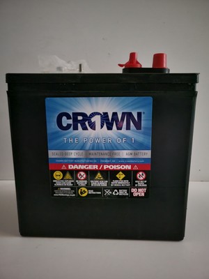 CROWN The Power Sealed Deep Cycle maintenance free AGM #6CRV220 6V ...