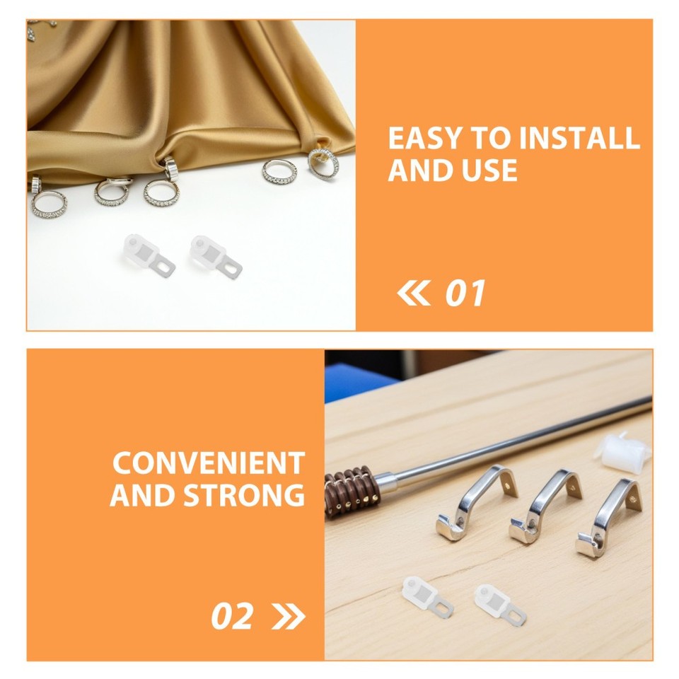 40pcs Curtain Track Rail Glider Runner Wheel Roller Hooks - Sliding ...