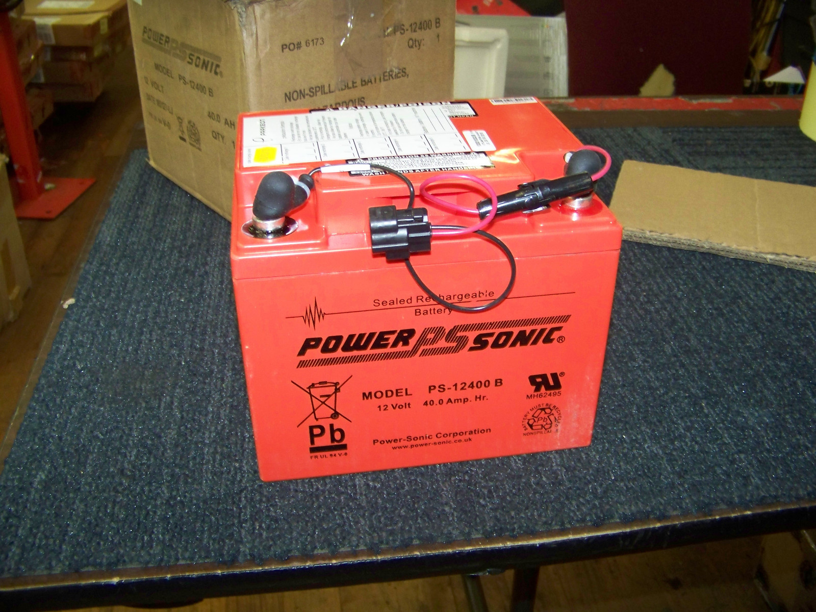 Power Sonic Non-Spillable Battery Non-Hazardous 12 Volt 40.0 AH PS ...