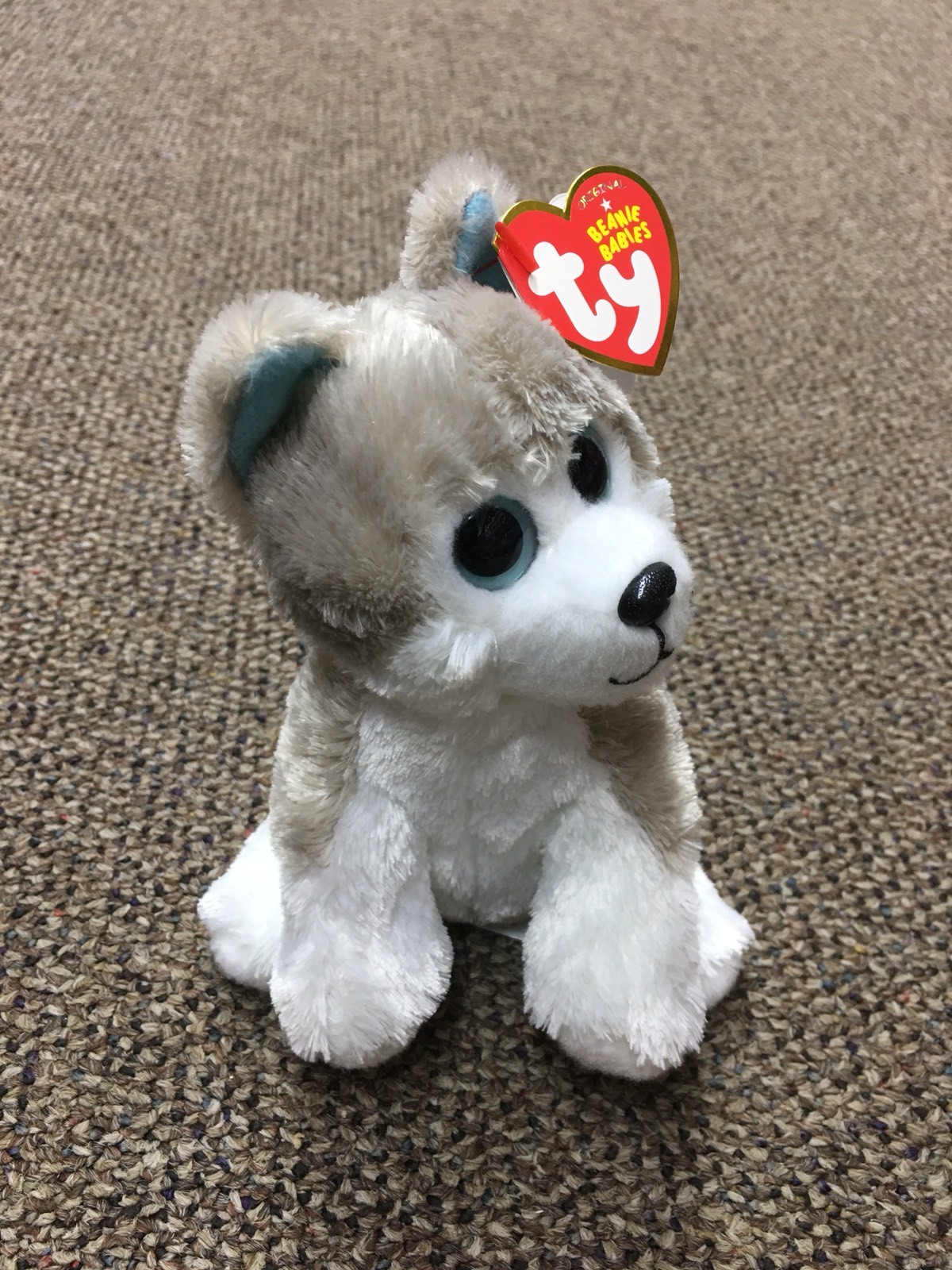 TY BEANIE BABIES Sledder Husky Dog NWT. Birthday Dec.22.2011.* Smoke ...