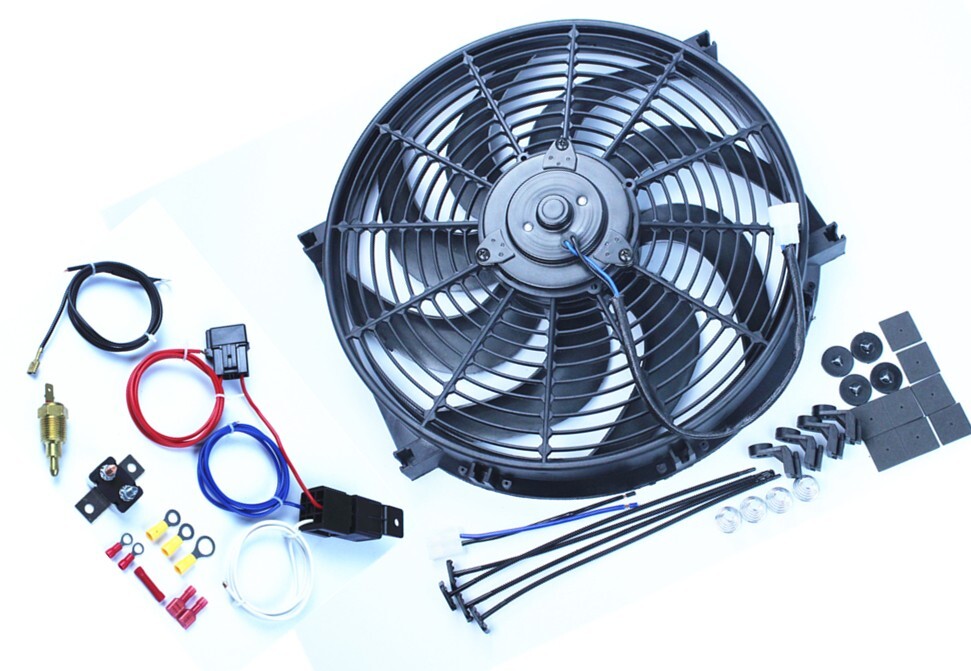 14" Heavy Duty Radiator Electric Wide Curved Blade FAN 3000 CFM +Fan ...