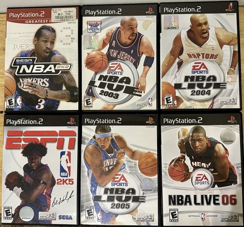 NBA Live 2003 2004 2005 06 Sega Espn 2K2 2K5 PS2 Games Lot Bundle ...