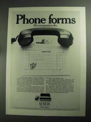 1968 Xerox Telecopier Ad - Phone Forms | eBay