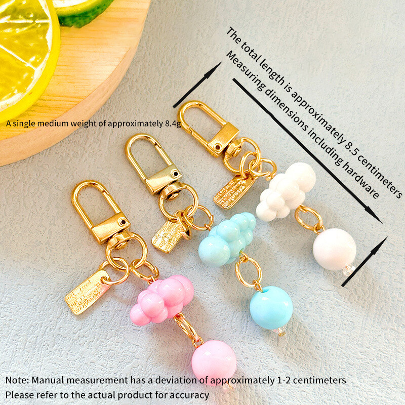 New Little Cloud Phone Chain Accessories Keychain Cartoon Headphone Bag ...