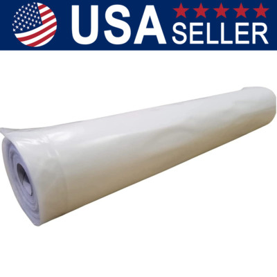 6 mil 5 Year Clear Greenhouse Plastic Film Sheeting Cover UV Resistant ...