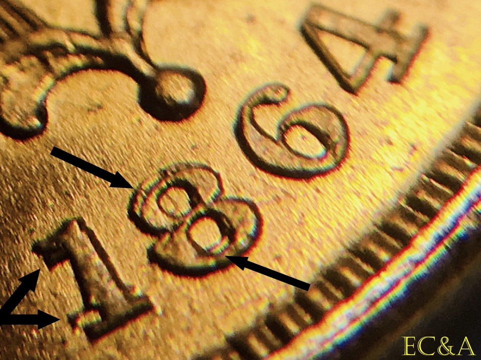 1864 TWO CENT PIECE RB ERROR FS-1303 RPD DDO (2C004) | eBay