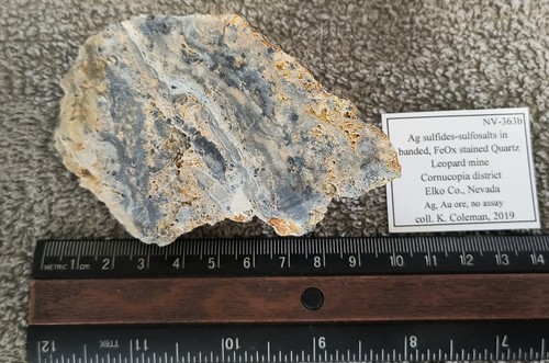 Silver sulfides-sulfosalts, Leopard mine, Cornucopia dist., Elko Co ...