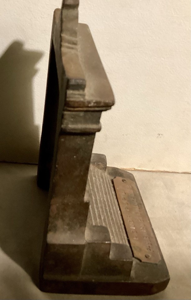 BROCKTON MA. High School BOOKEND Building Facade Cast Iron Vintage ...