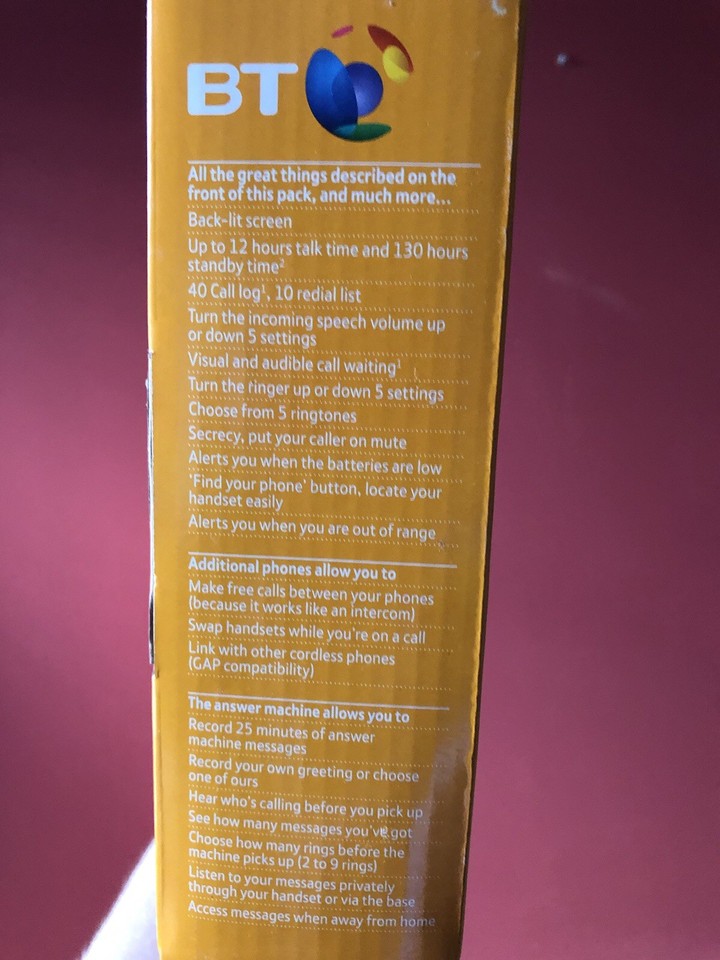 BT Home Phone With Answering Machine Silver Studio 4500 Plus | eBay UK