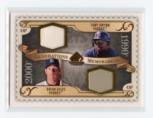 2009 SP Legendary Cuts - Generations Memorabilia Tony Gwynn, Brian ...