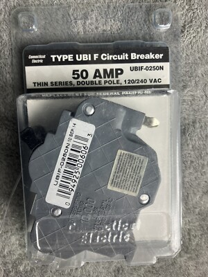 Connecticut Electric UBIF-0250N Breaker Thin Type 50 AMP Double Pole ...