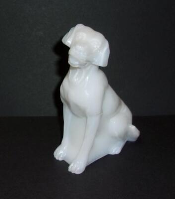 Mosser Glass Opal White Glass Labrador Lab Dog Figurine Made In USA | eBay