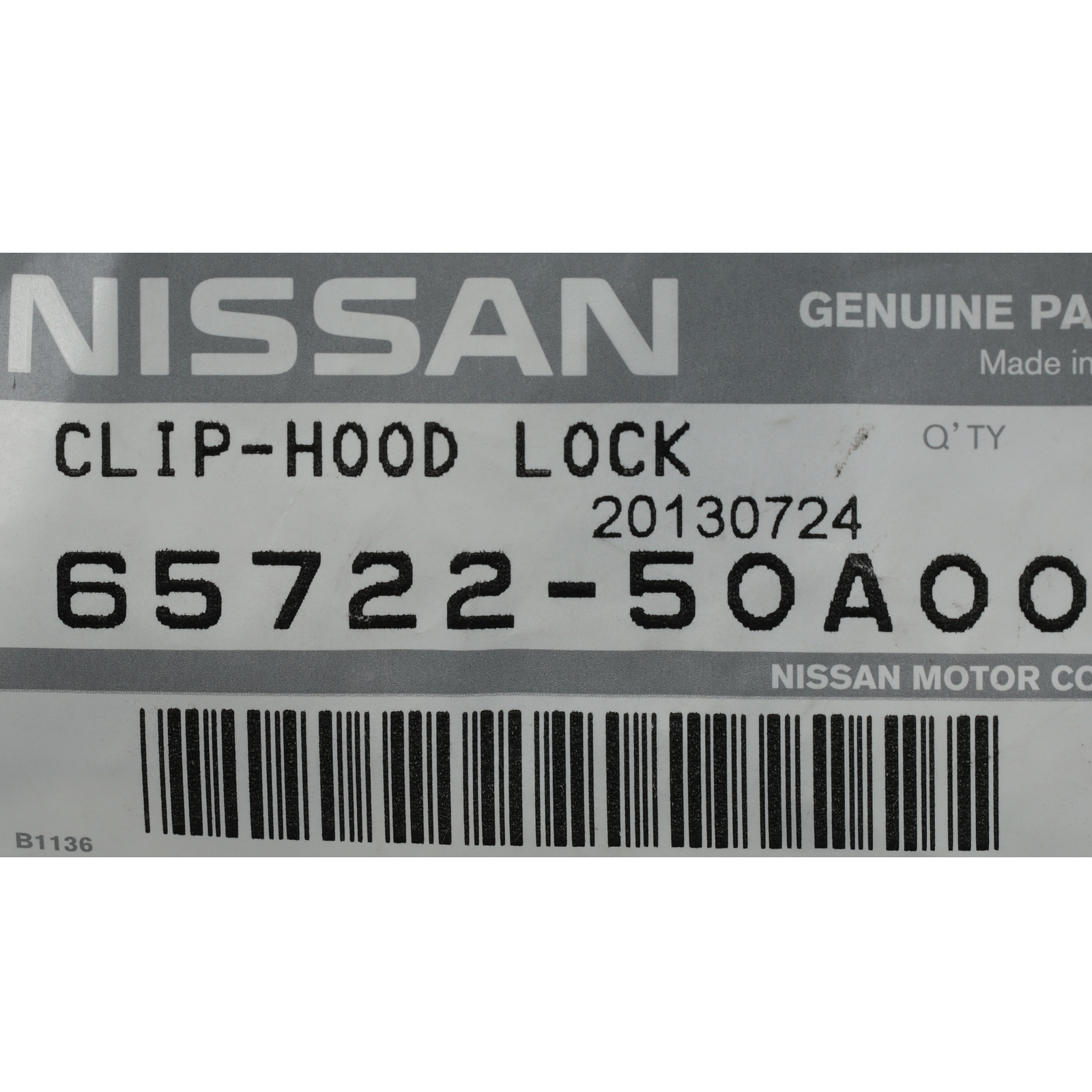 OEM 1986-2017 Nissan Hood Support Prop Rod Clip Clamp Holder NEW 65722 ...