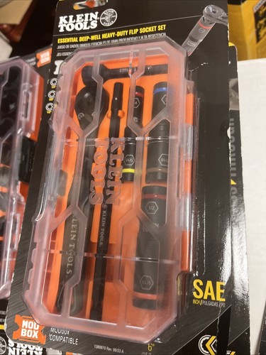 Klein Tools 65238 KNECT Essential Deep-Well Heavy-Duty Flip Socket Set ...